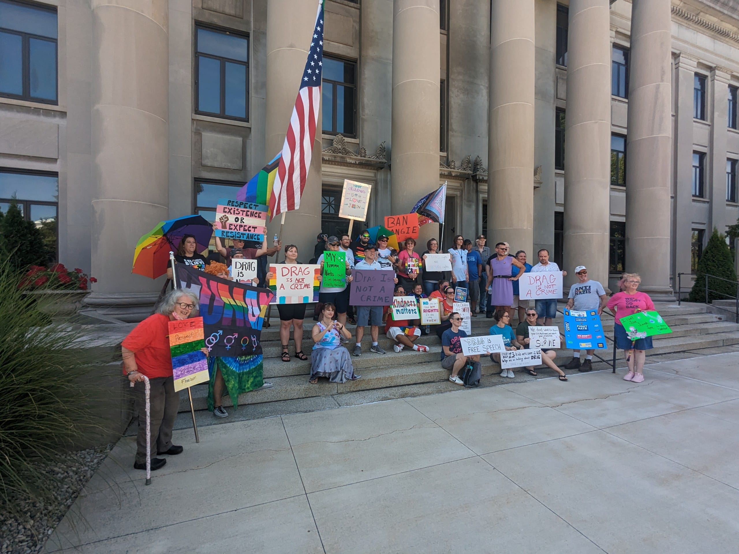 Scenes from the Drag Ban Protest in Celina [GALLERY] – The Buckeye Flame