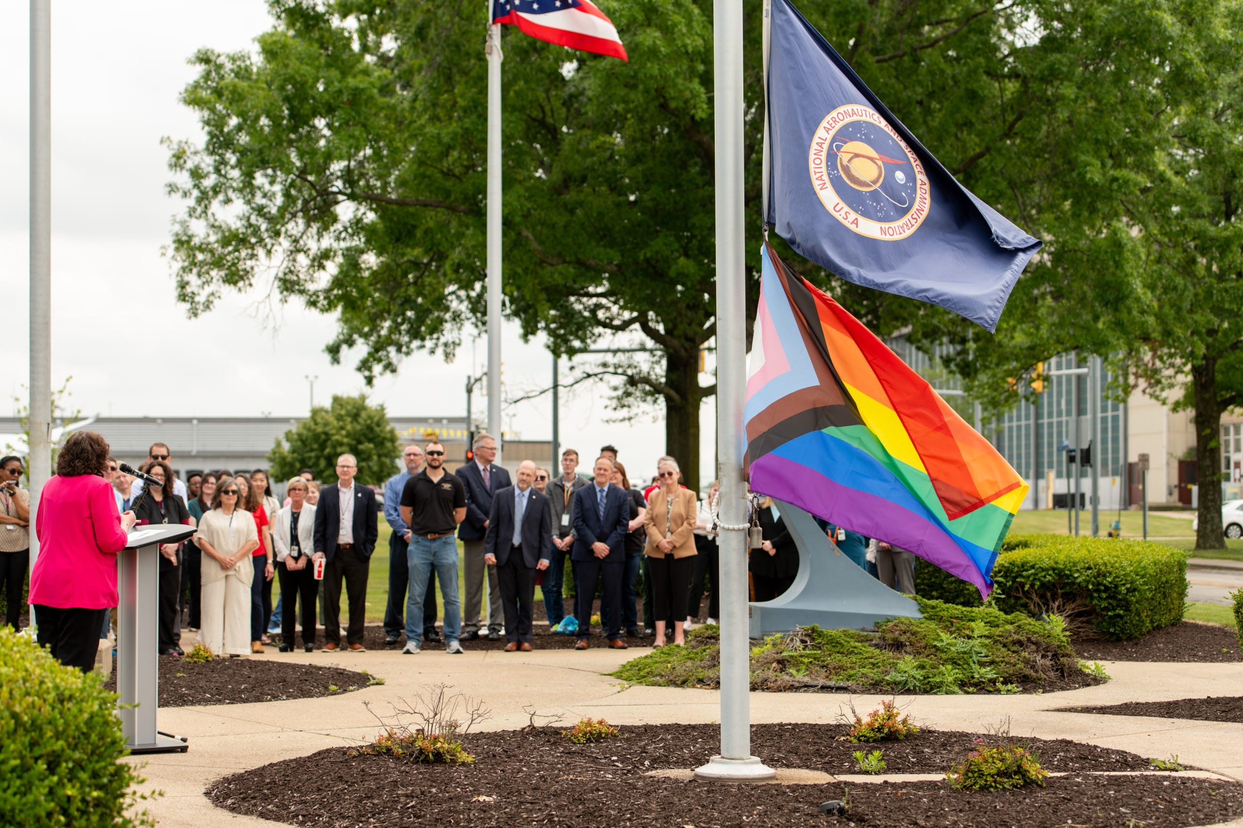 Ohio NASA facility flies a rainbow flag for the whole universe to see