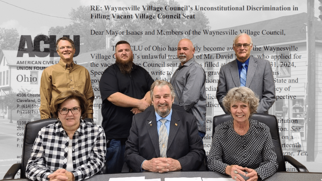ACLU of Ohio to Waynesville Council: 'Unconstitutional treatment'